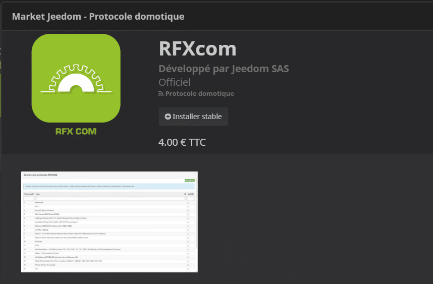 [Configuration Jeedom ] Installation Plugin RFXcom et volets Somfy RTS
